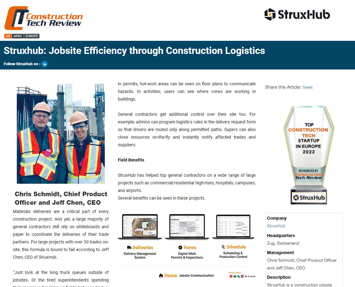 Jobsite Efficiency through Construction Logistics | StruxHubStruxHub Jobsite Efficiency through Construction Logistics | StruxHubStruxHub
